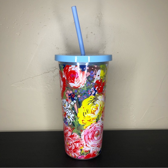 ban.do | Kitchen | Bando Bando Sip Sip 2oz Tumbler Wstraw Flowers ...